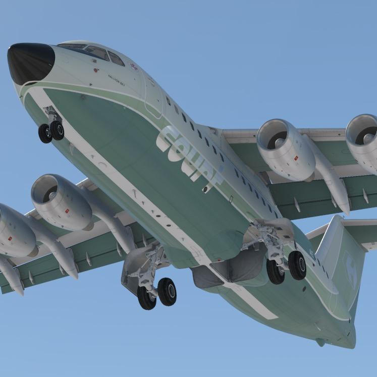 Court Line (Halcyon Sky) - BAe 146-200 by JustFlight - Aircraft Skins ...