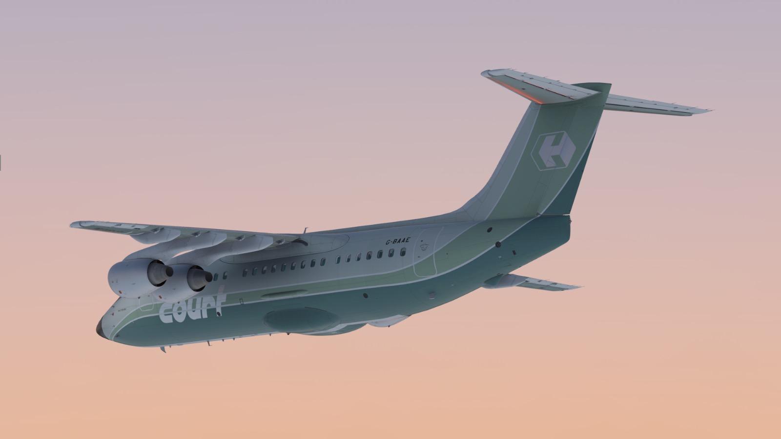 Court Line (Halcyon Sky) - BAe 146-200 by JustFlight - Aircraft Skins ...