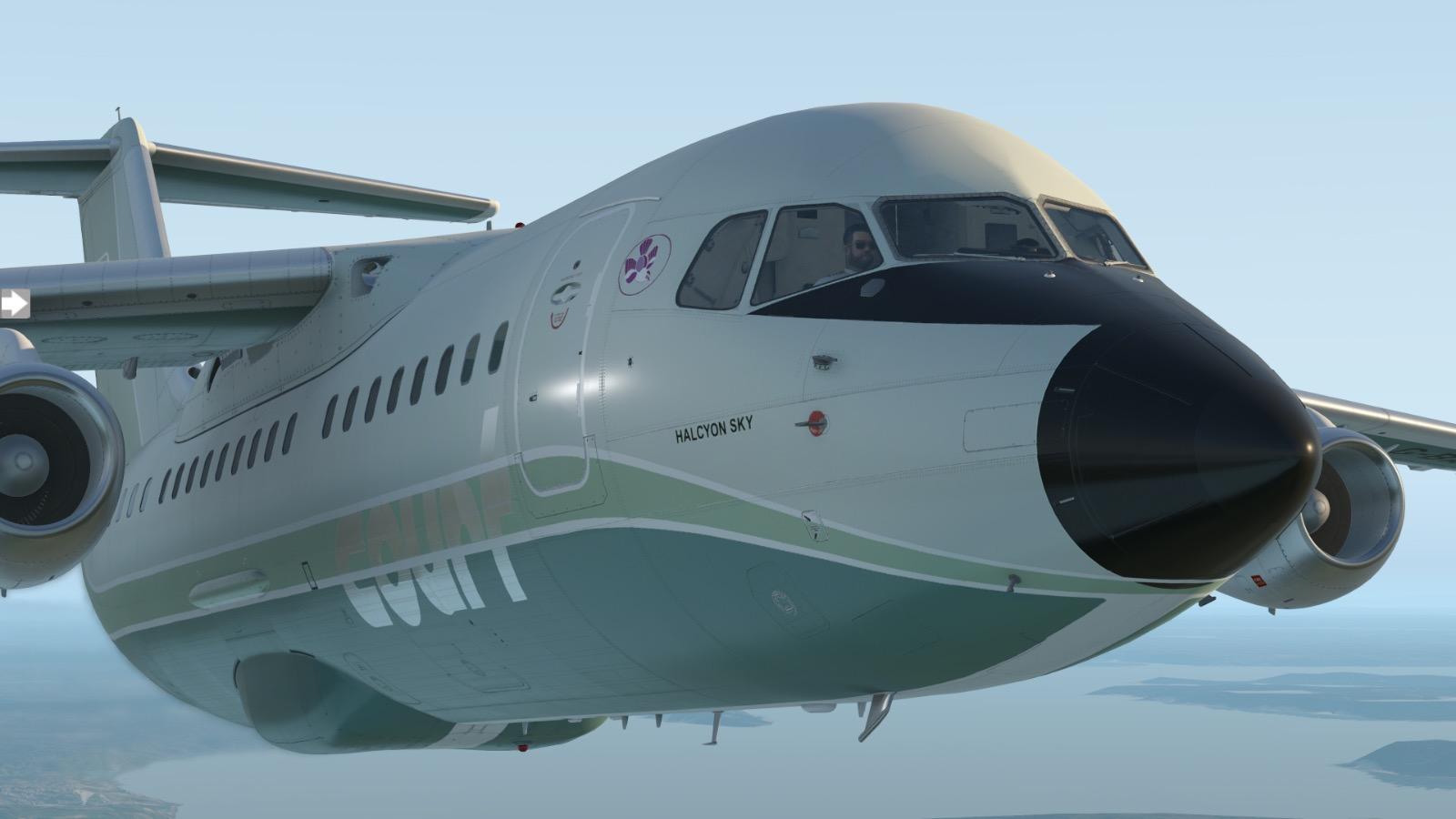 Court Line (Halcyon Sky) - BAe 146-200 by JustFlight - Aircraft Skins ...