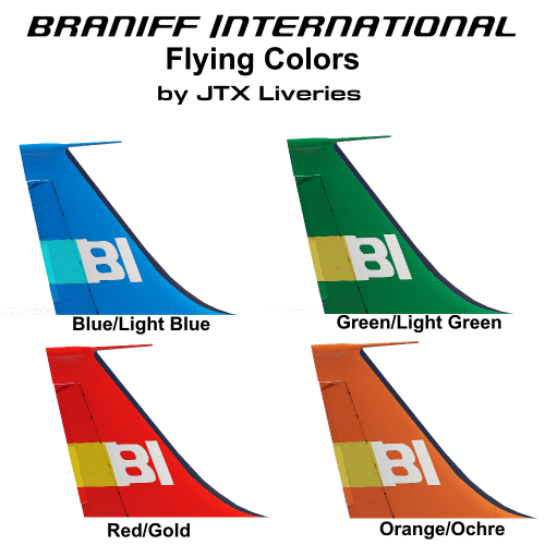 Braniff International Airways - Flying Colors for Shenshee Boeing 720B ...