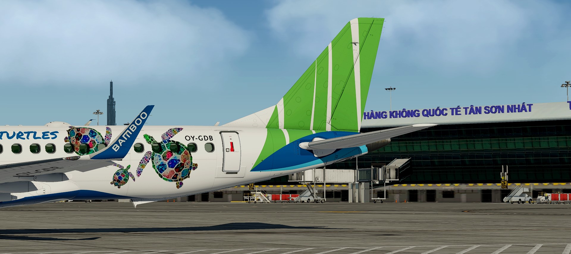SSG Embraer 195LR Bamboo Airways OY-GDB (Save The Turtles) - SSG ...