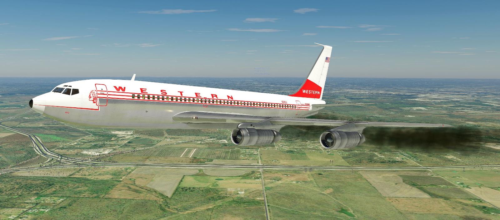 Western Airlines (Indian Head Livery) for Shenshee Boeing 720B ...