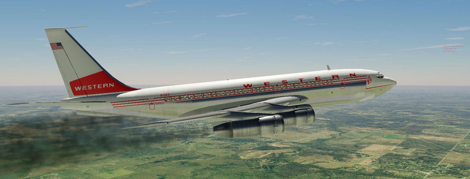 Western Airlines (Indian Head Livery) for Shenshee Boeing 720B ...