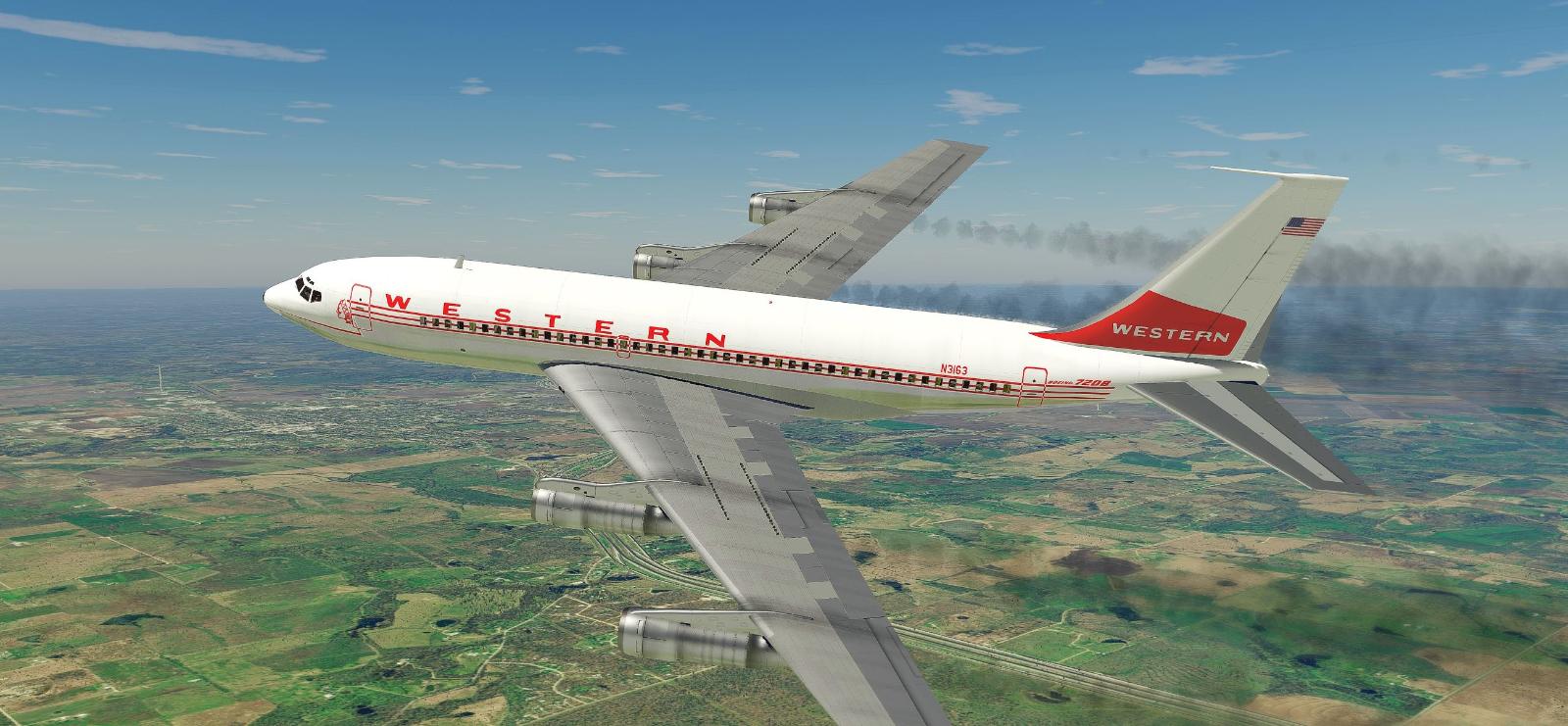 Western Airlines (Indian Head Livery) for Shenshee Boeing 720B ...