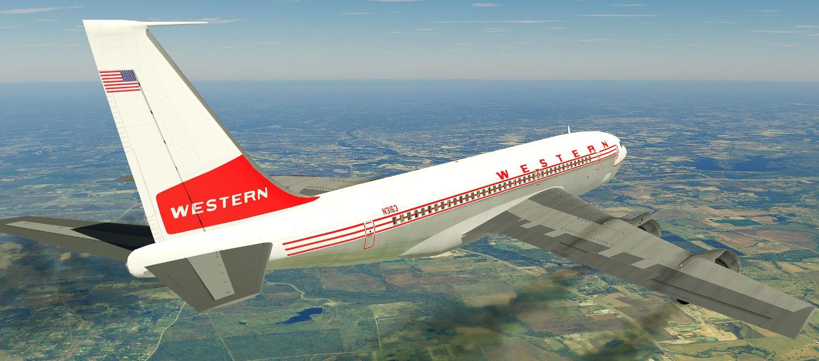 Western Airlines (Indian Head Livery) for Shenshee Boeing 720B ...