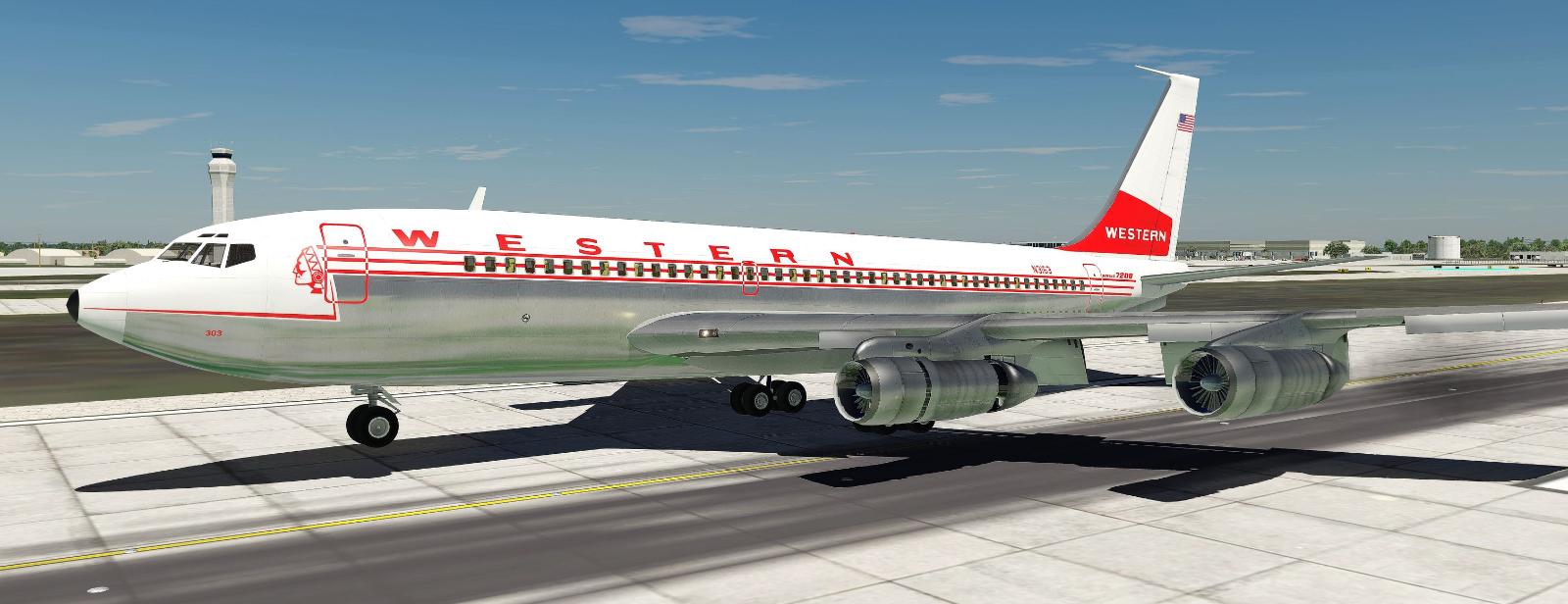 Western Airlines (Indian Head Livery) for Shenshee Boeing 720B ...