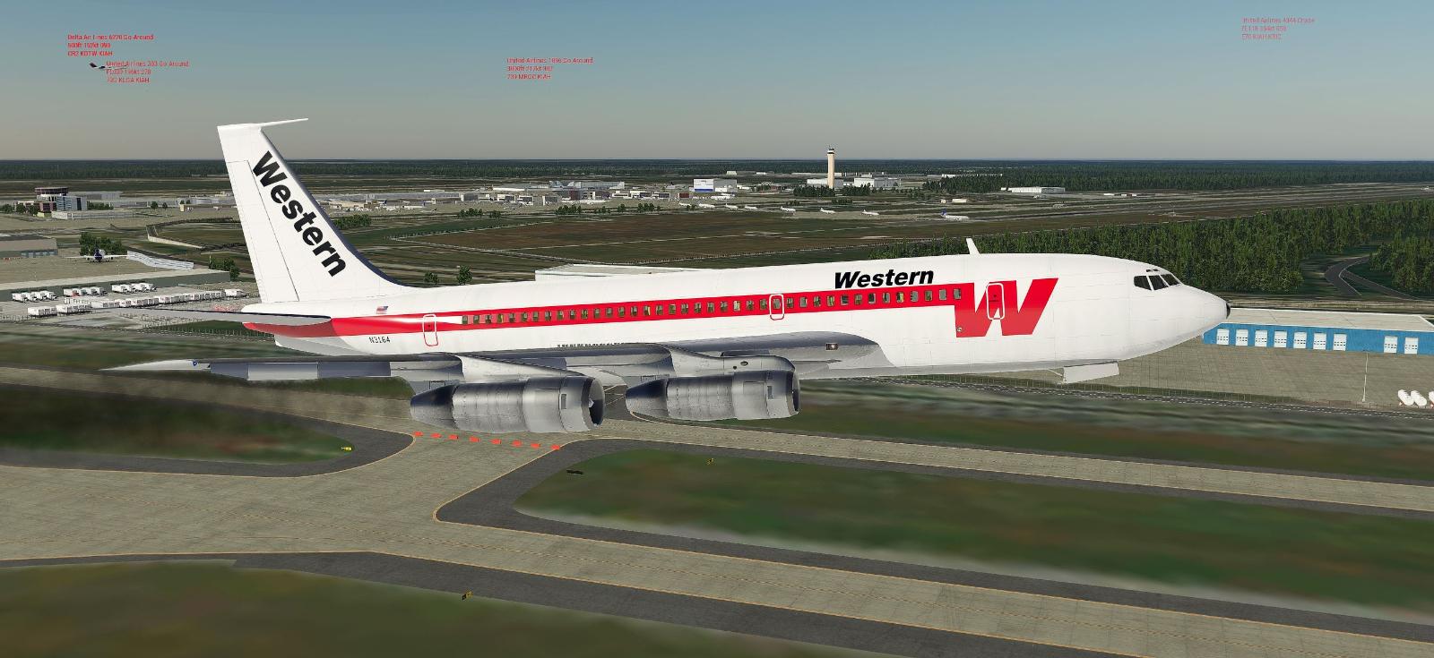 Western Airlines (Flying W Livery) N3164 for Shenshee Boeing 720B ...
