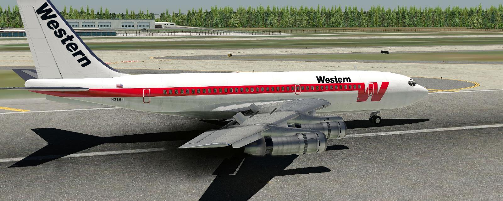 Western Airlines (Flying W Livery) N3164 for Shenshee Boeing 720B ...