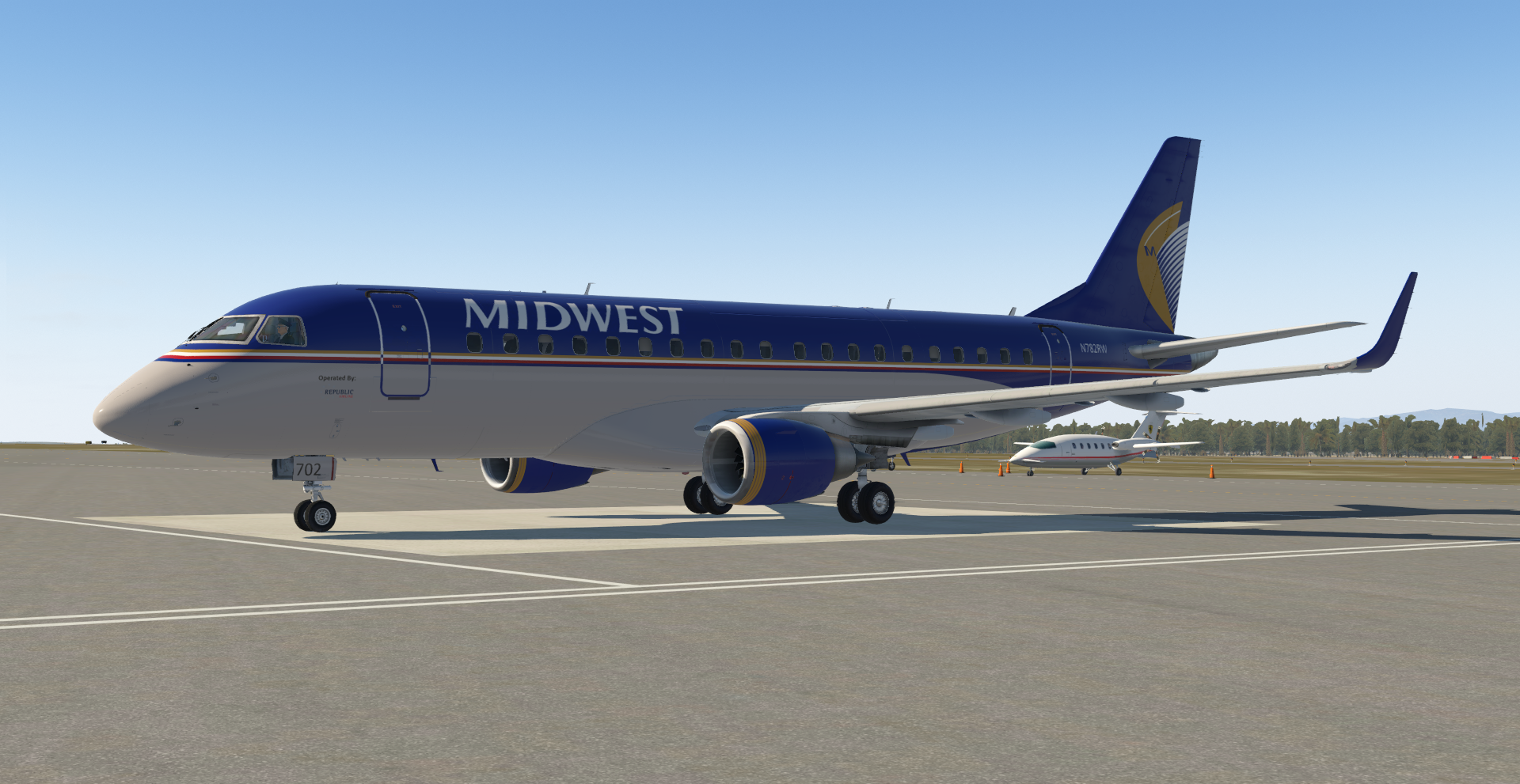 Midwest Express (Republic) N782RW - Xcrafts E175 - Freeware E175-E195 ...