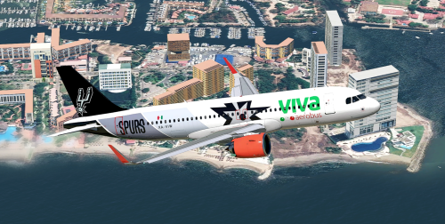 Flight Factor A320 Ultimate Vivaerobus XA-VIW San Antonio Spurs PW1100G ...