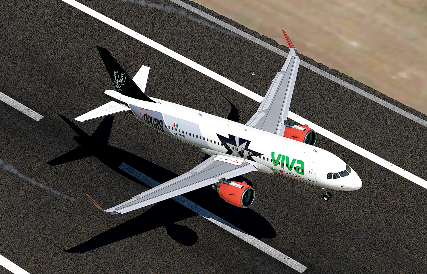 Flight Factor A320 Ultimate Vivaerobus XA-VIW San Antonio Spurs PW1100G ...