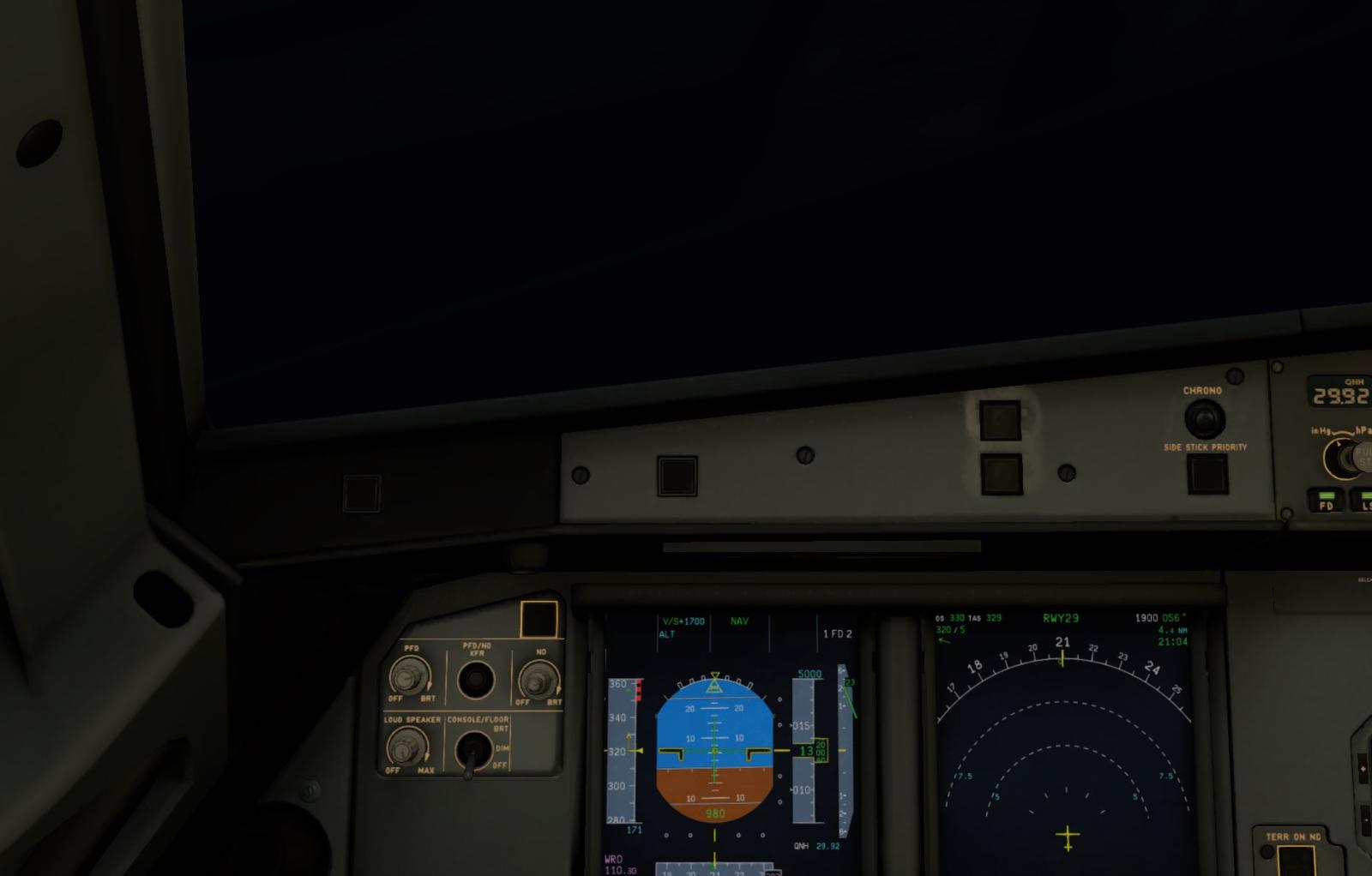 Inverted light effects, when flying through clouds (IMC) at night ...