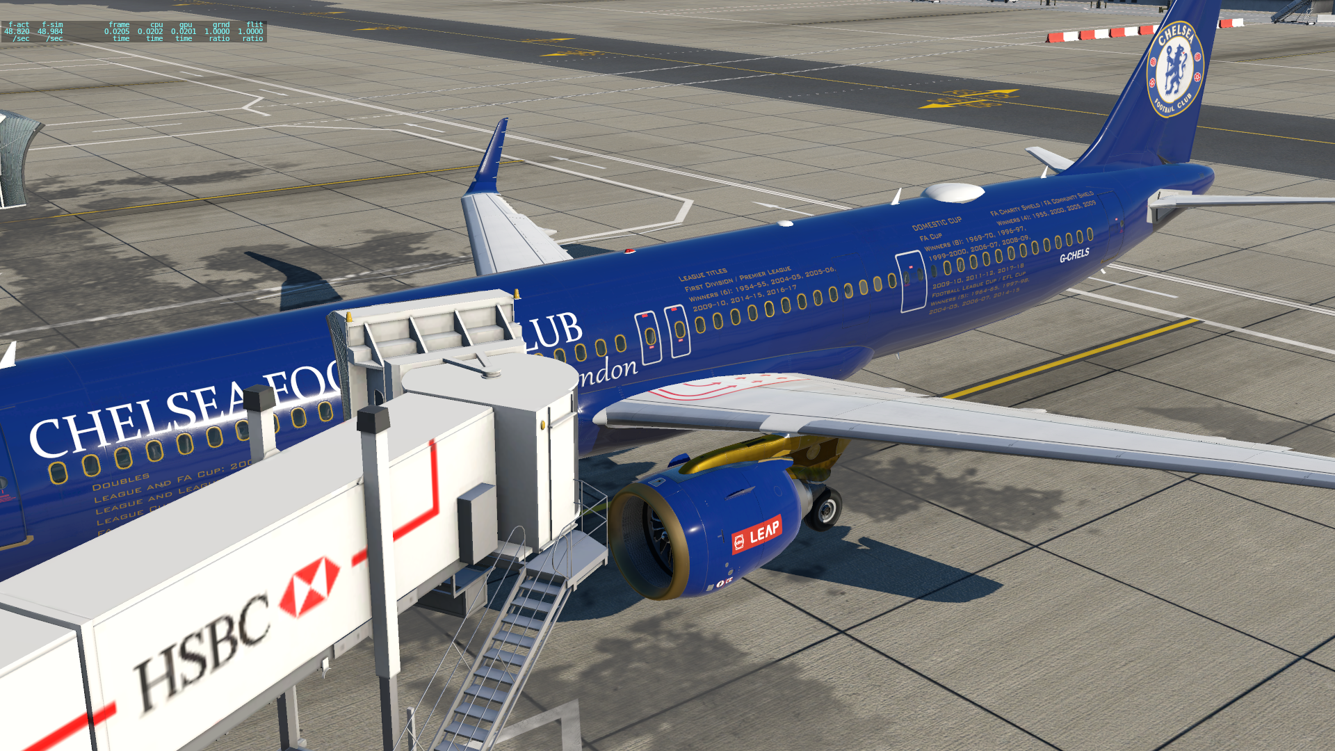 Chelsea Football Club G-CHELS - Toliss A321 - X-Plane.Org Forum