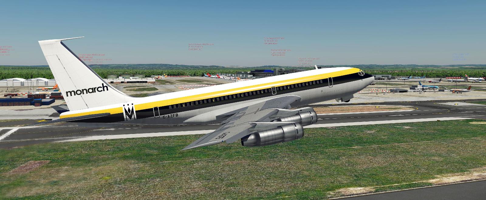 Monarch Airlines - G-AZFB for Shenshee Boeing 720 B - Aircraft Skins ...
