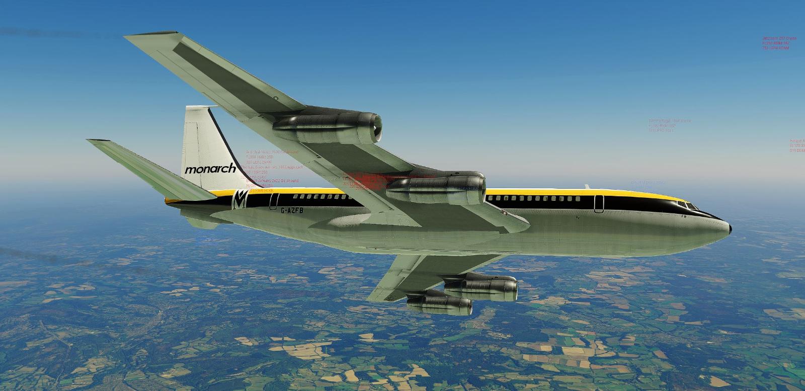 Monarch Airlines - G-AZFB for Shenshee Boeing 720 B - Aircraft Skins ...