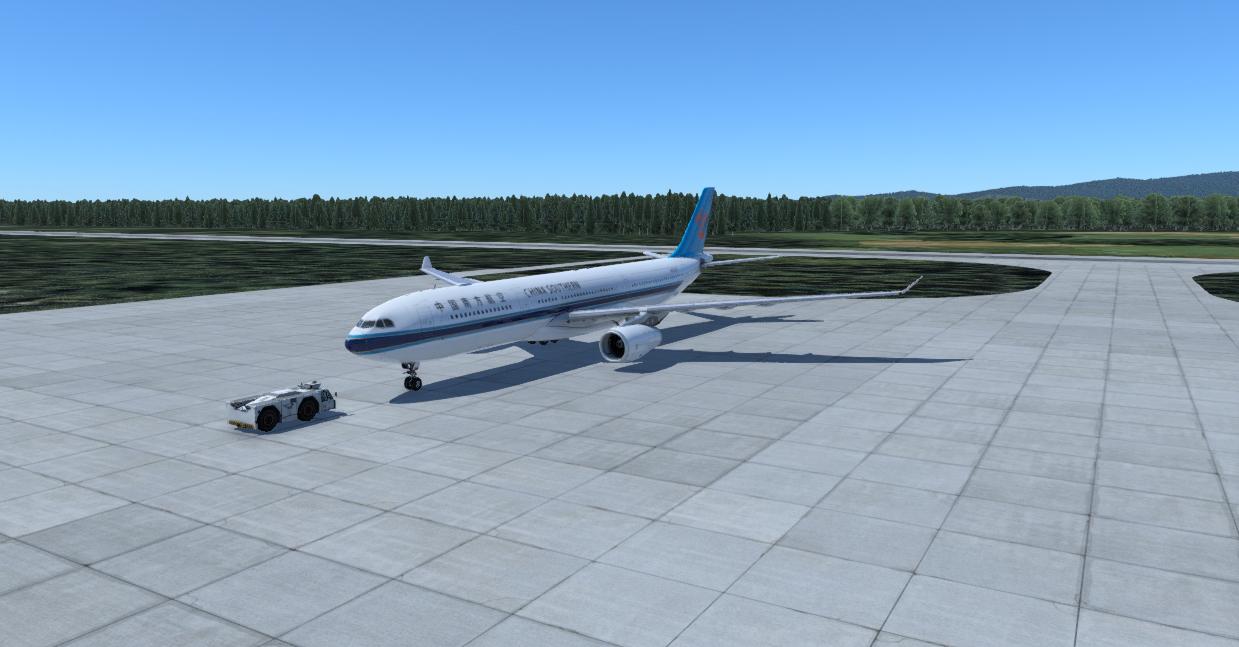 There's a towtractor in front of the plane. - XP12 Scenery - X-Plane ...