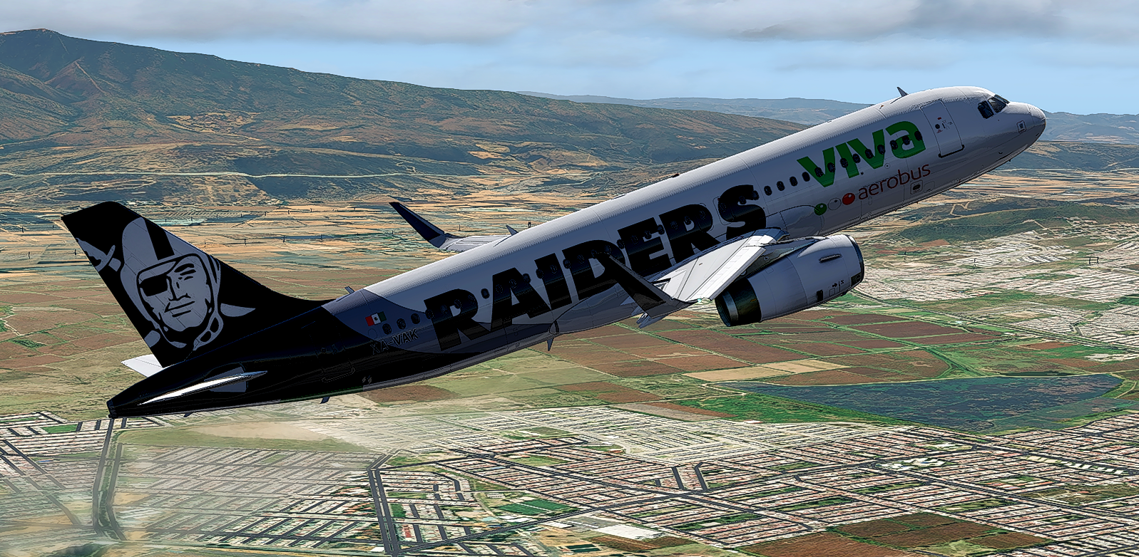 Flight Factor A320 Ultimate Vivaerobus Las Vegas RAIDERS livery XA-VAK ...