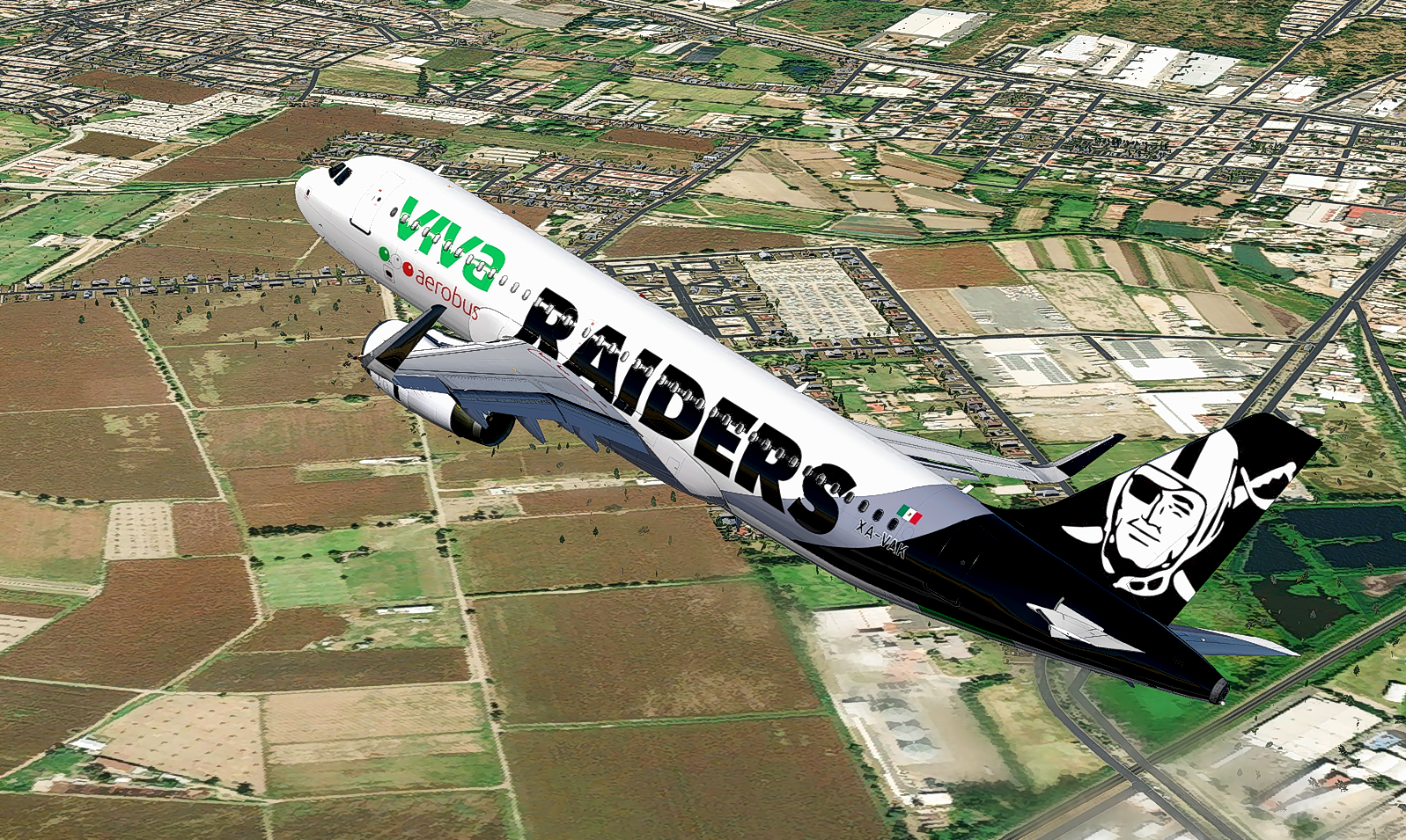 Flight Factor A320 Ultimate Vivaerobus Las Vegas RAIDERS livery XA-VAK ...