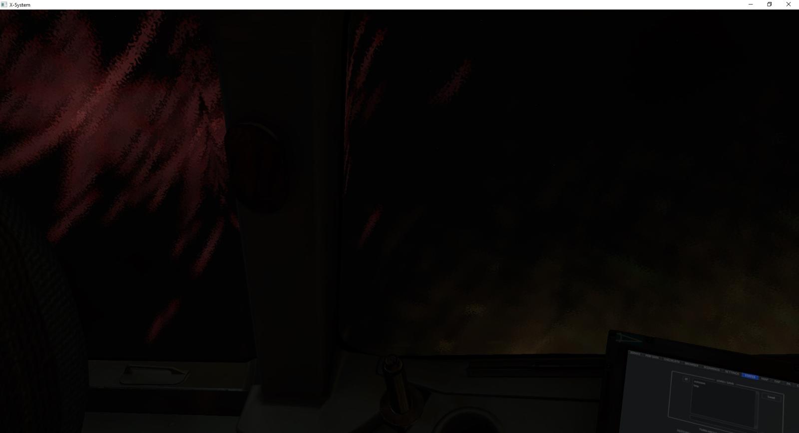 Strange cockpit window reflections at night, APU AVAIL bug, DECEL light ...