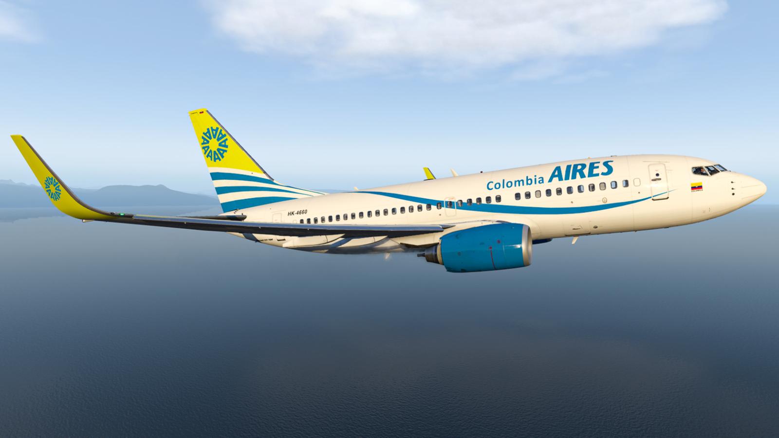 HK-4660 BOEING 737-700 AIRES COLOMBIA for Level UP 737NG - Aircraft ...