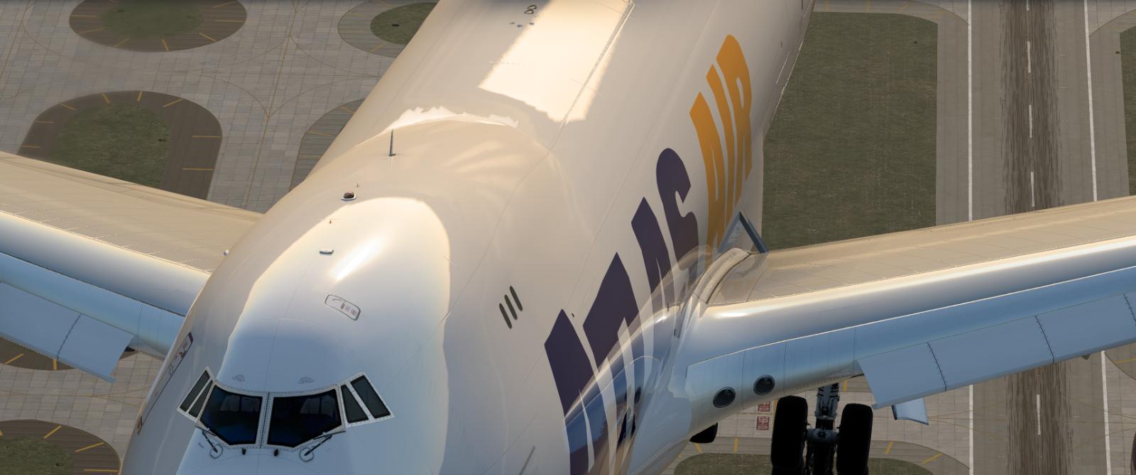 SSG 747 metel parts cliping through both wings when the gear is ...