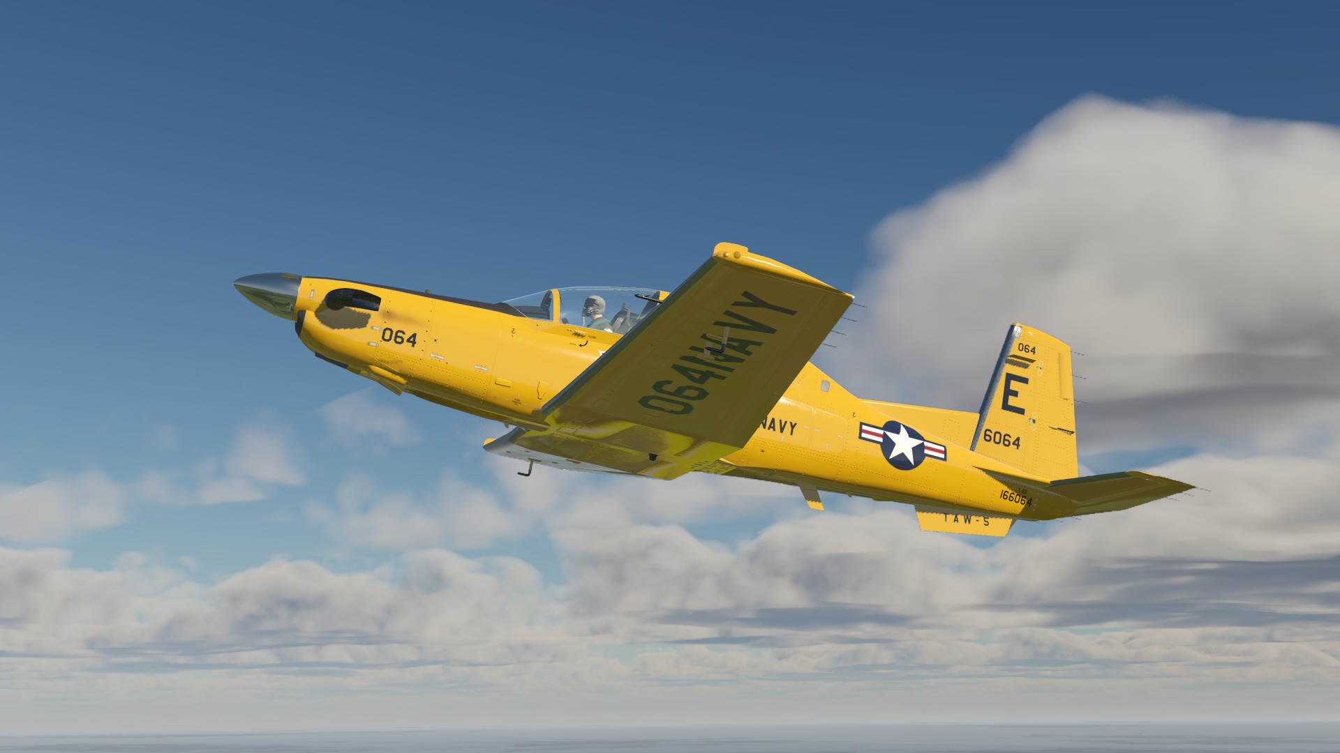 US Navy TAW-5 Yellow livery for AOA Simulations payware T-6A Texan II ...