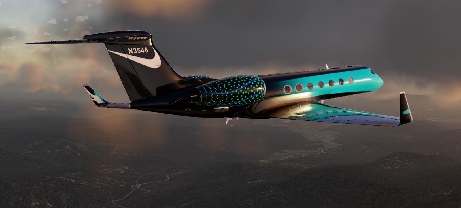 N3546 - Nike GLF550 (AKD Studios) - Aircraft Skins - Liveries - X-Plane ...