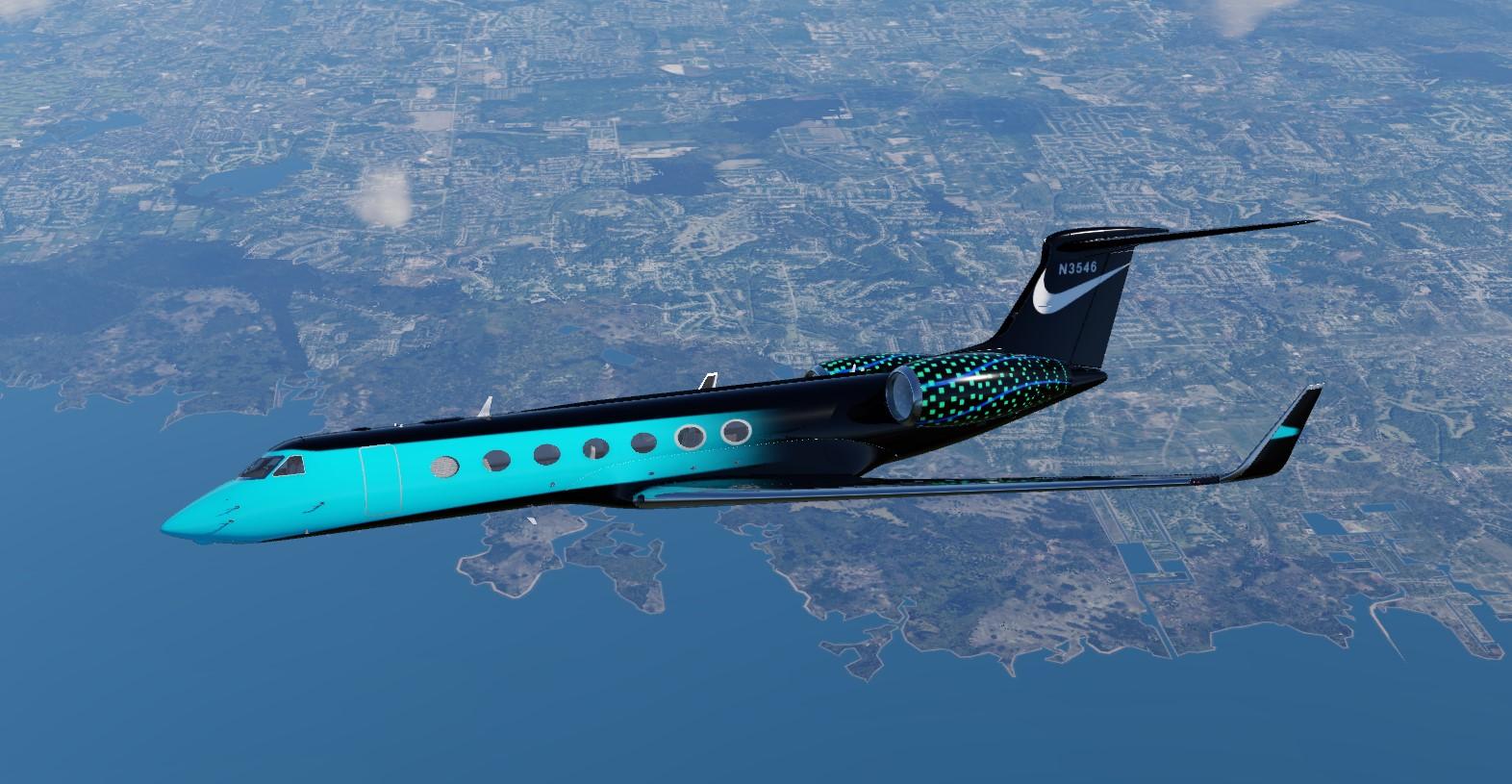 N3546 - Nike GLF550 (AKD Studios) - Aircraft Skins - Liveries - X-Plane ...