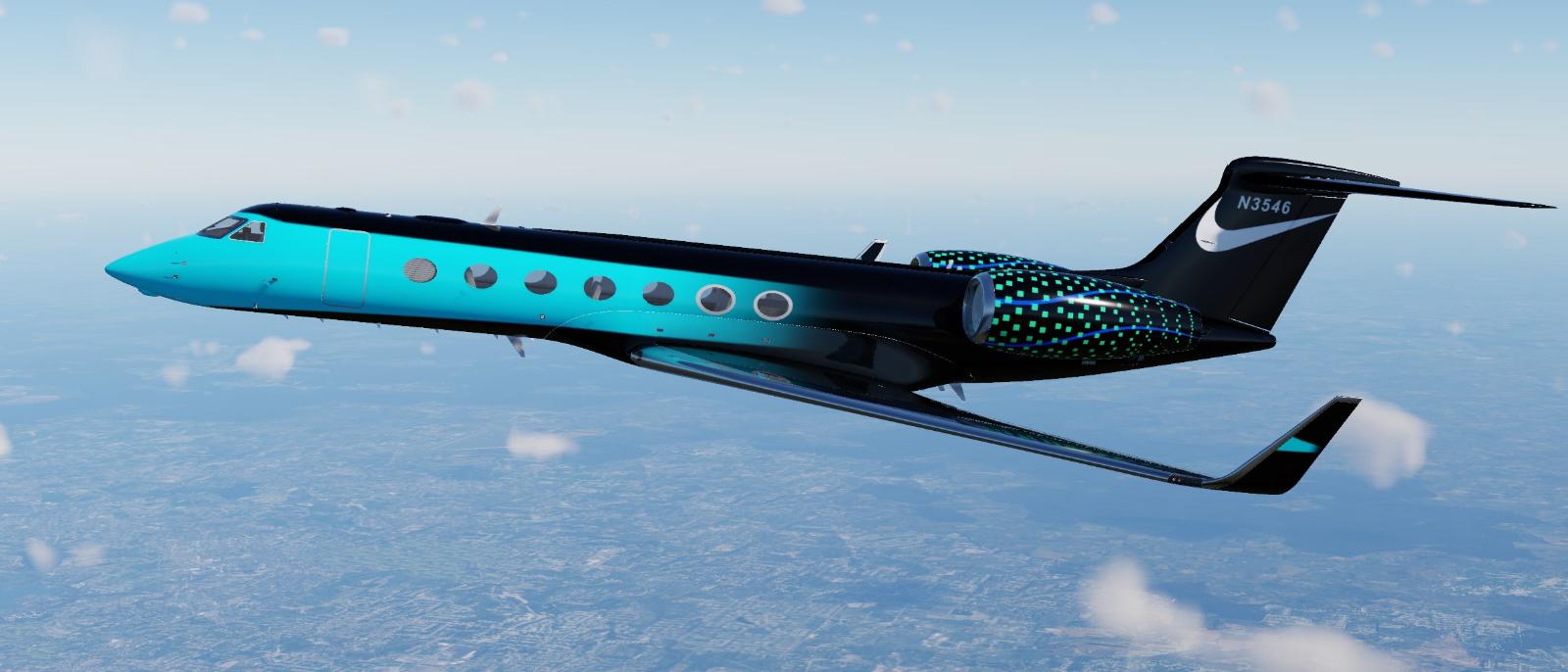 N3546 - Nike GLF550 (AKD Studios) - Aircraft Skins - Liveries - X-Plane ...