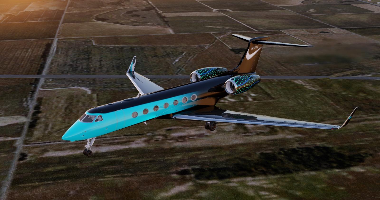 N3546 - Nike GLF550 (AKD Studios) - Aircraft Skins - Liveries - X-Plane ...