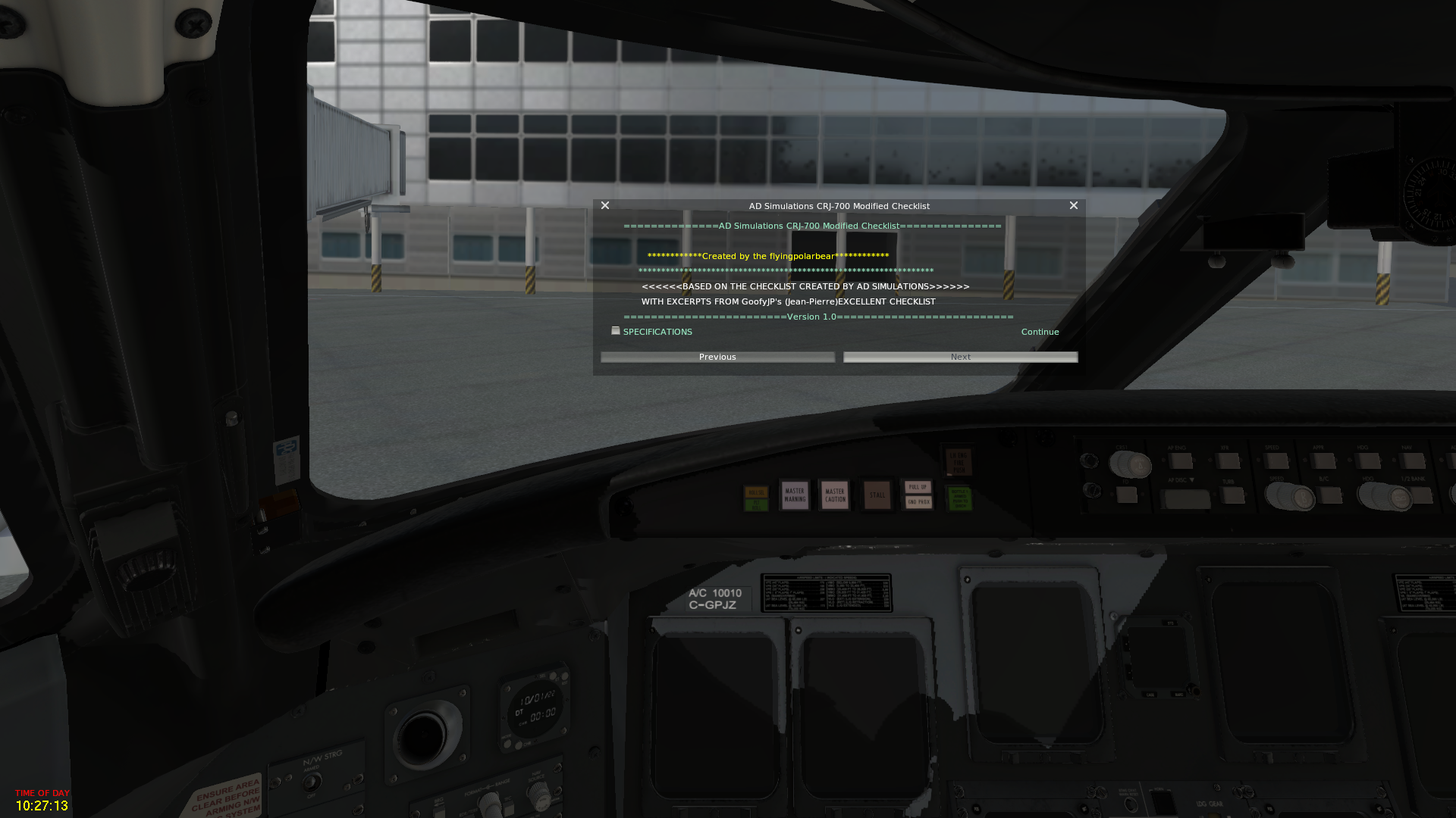 Modified XChecklist for the Deltawing Simulations CRJ-700 aircraft ...