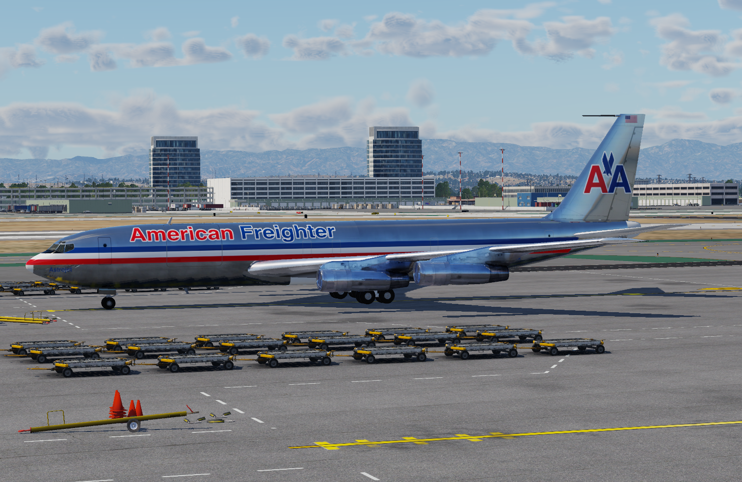 American Freighter Boeing 707-300C N7563A - Aircraft Skins - Liveries ...