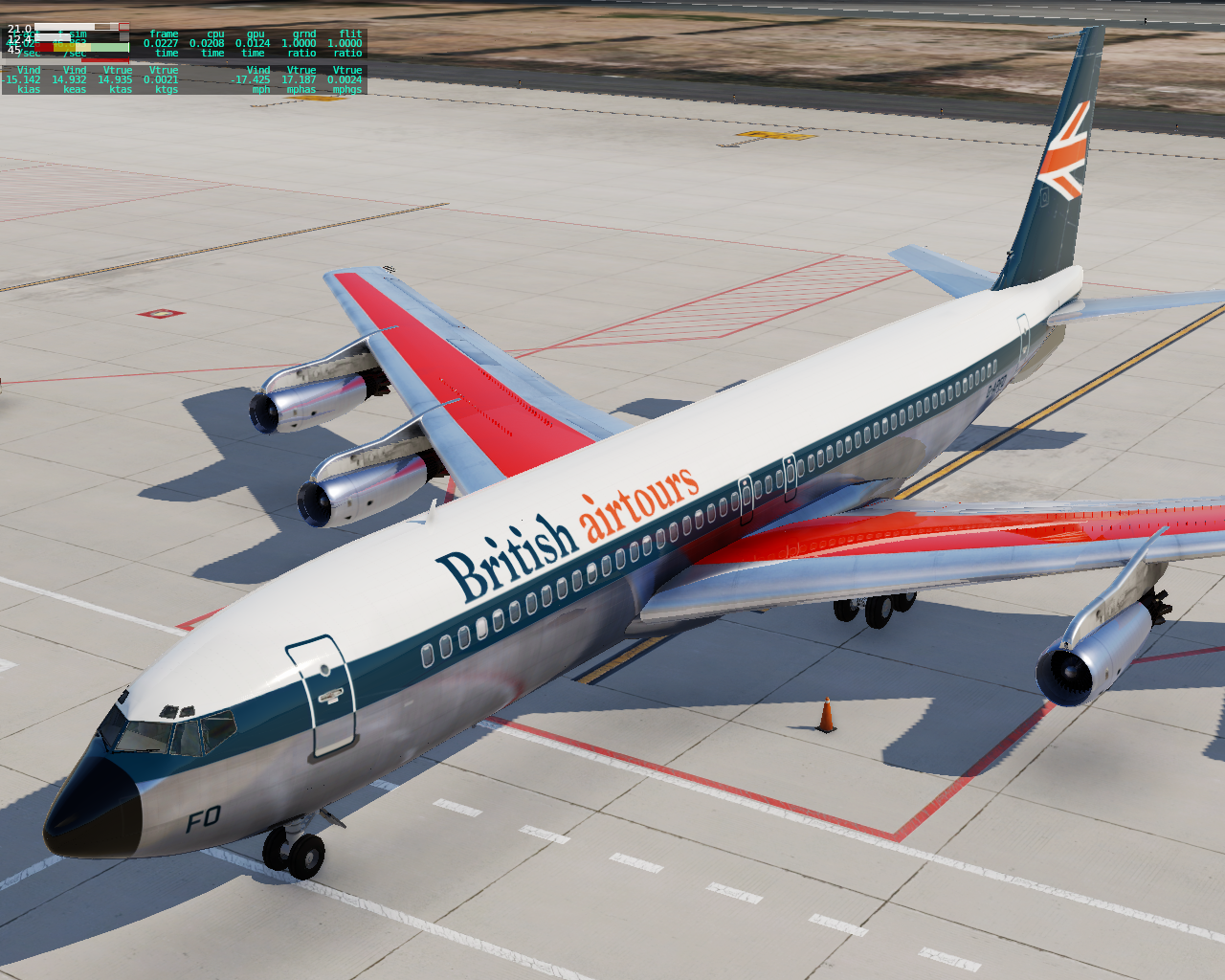 British airtours speedjack G-APFO livery for Wilson Boeing 707-400 ...