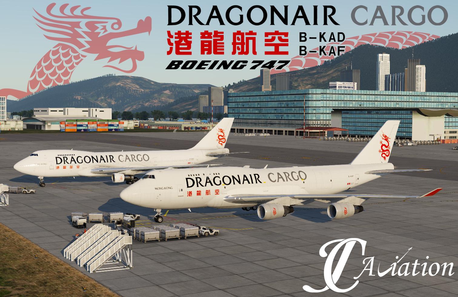 Dragonair Cargo Boeing 747-400 BCF B-KAF (mSpark 744) - Aircraft Skins ...