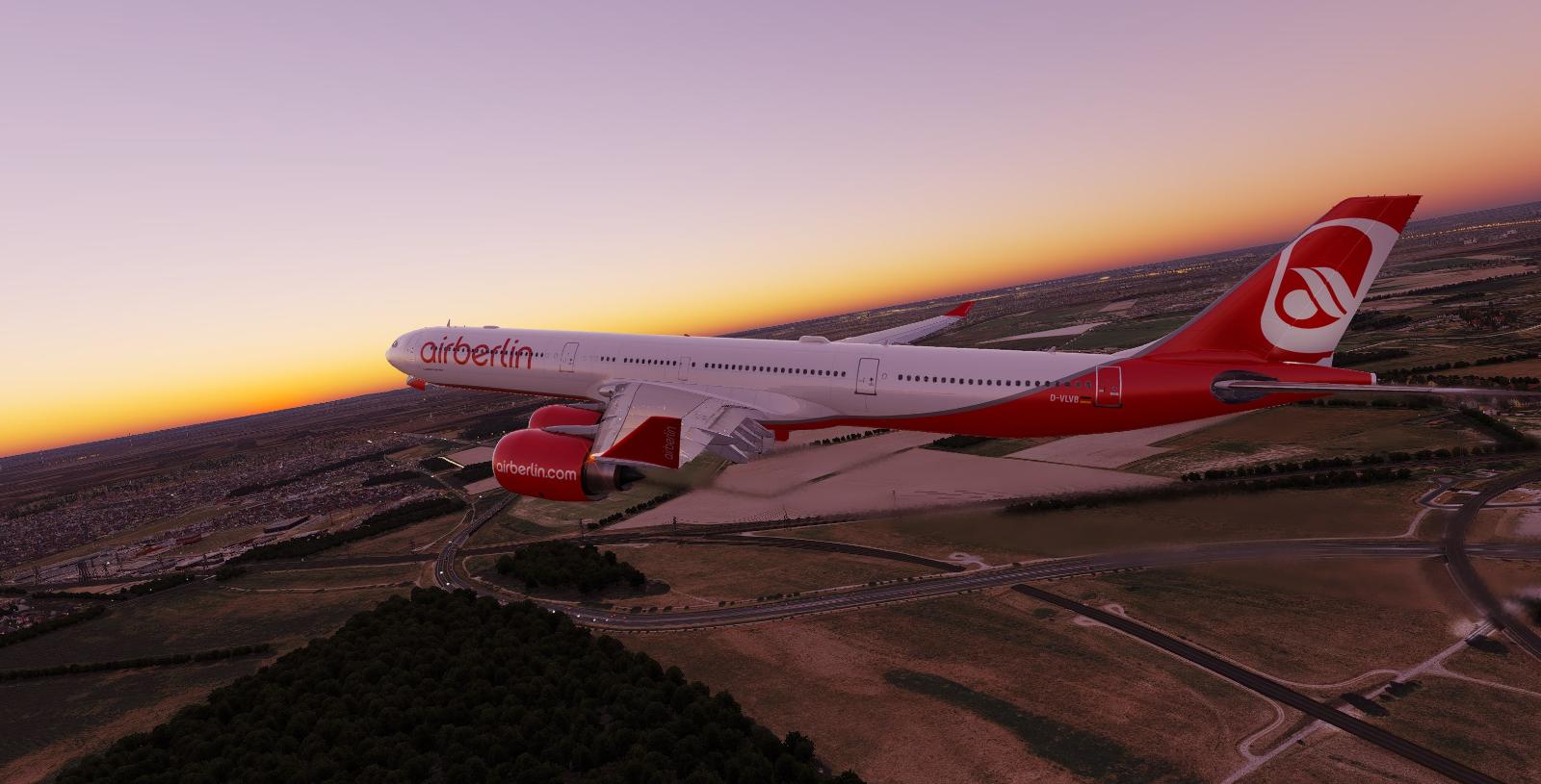 Air Berlin (fictional) D-VLVB livery | A340-600 [ToLiss] - Toliss A340 ...