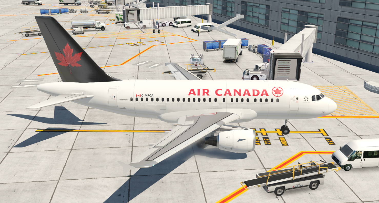 Air Canada 1990s "Leaf" Livery C-MFCA for X-Bureau A318 (Fictional ...