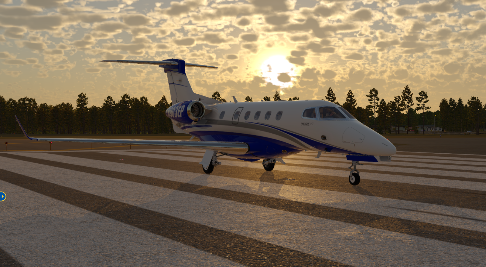N903EP Blue and White livery for the Aerobask Embraer Phenom 300 ...