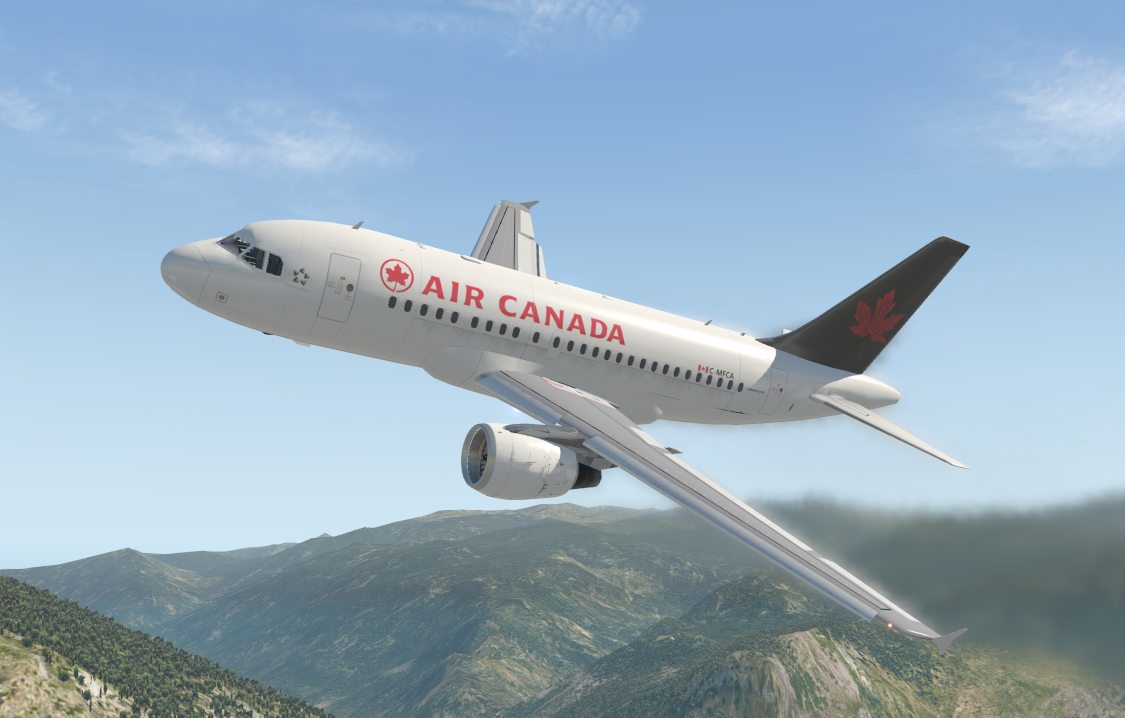 Air Canada 1990s "Leaf" Livery C-MFCA for X-Bureau A318 (Fictional ...