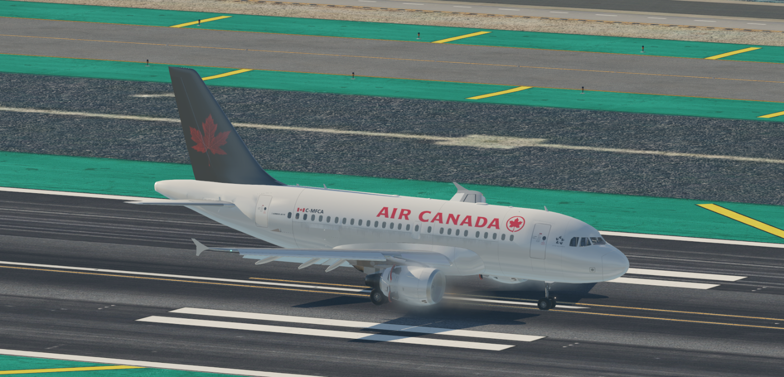 Air Canada 1990s "Leaf" Livery C-MFCA for X-Bureau A318 (Fictional ...