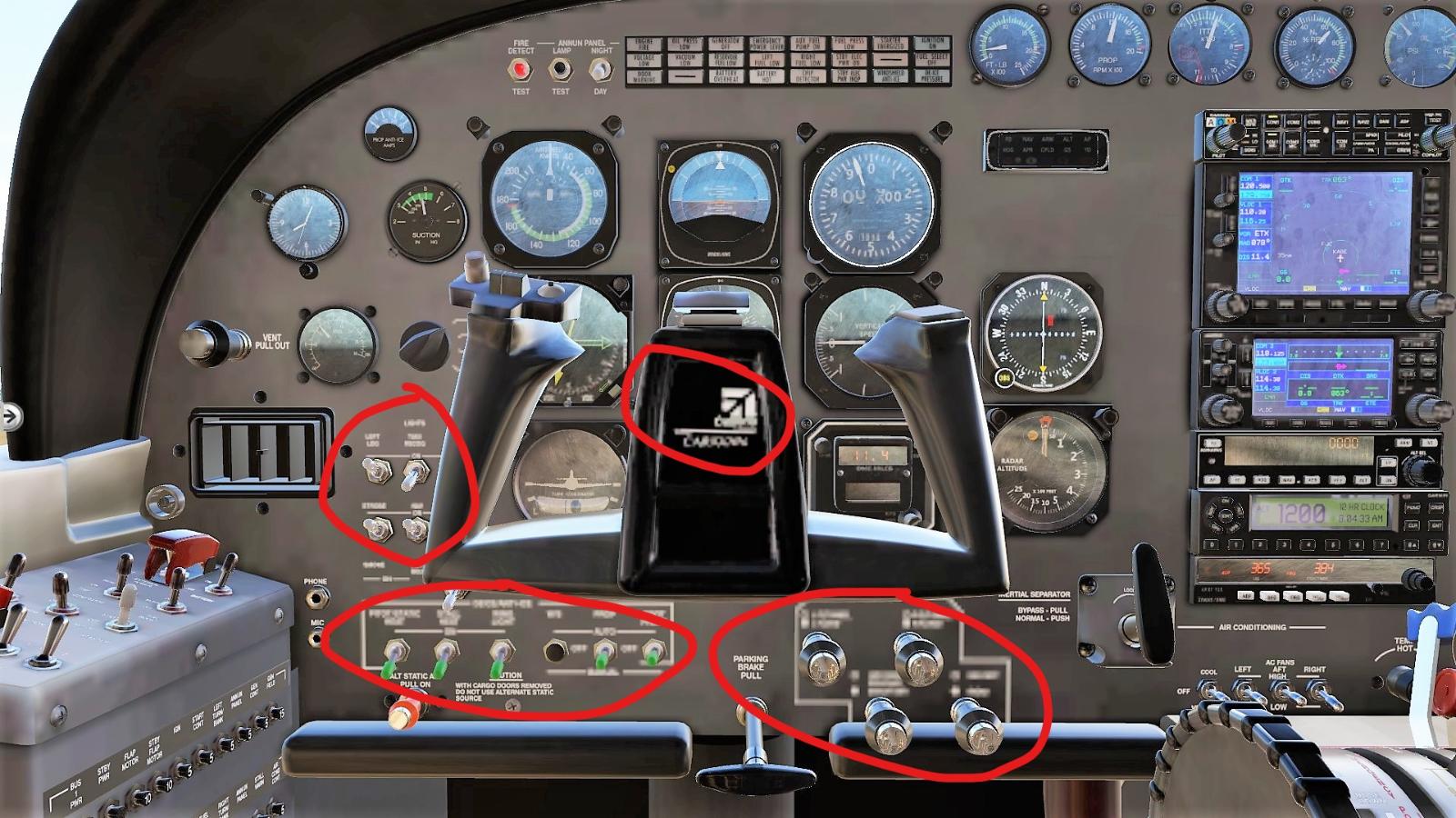 Part of instrument panel is blurred - Thranda Cessna 208 Caravan ...