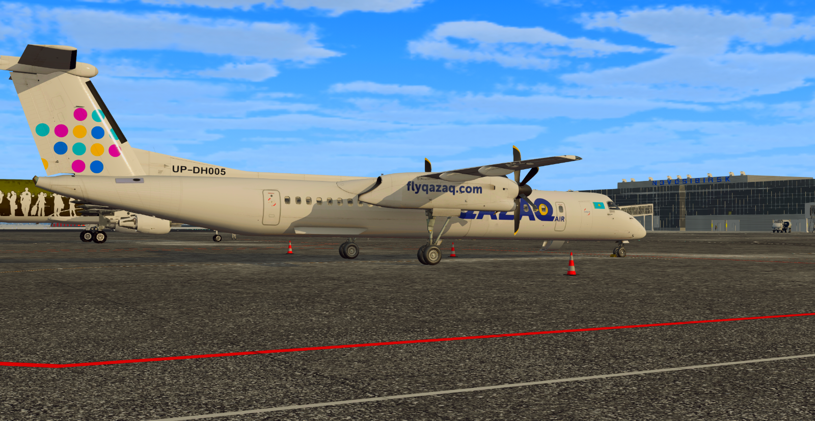 FlyJSim Dash 8 Q400 Qazaq Air UP-DH005 - Aircraft Skins - Liveries - X ...
