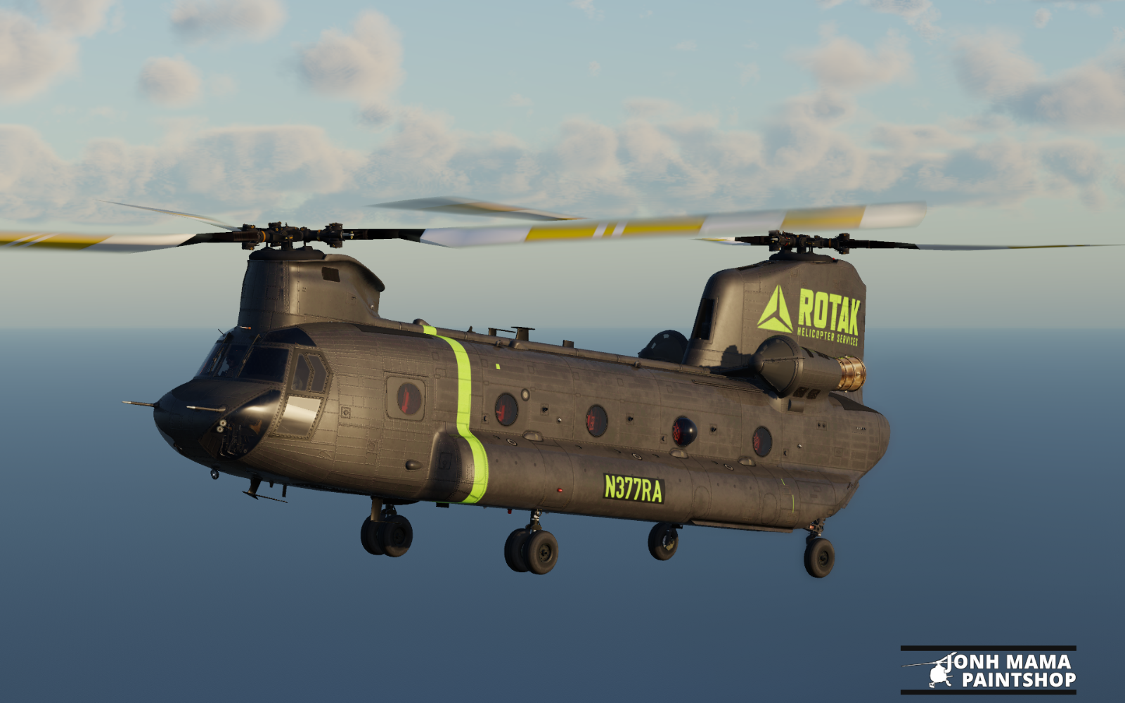 X-Trident CH47 - N377RA ( Rotak Helicopter Services ) - Aircraft Skins ...