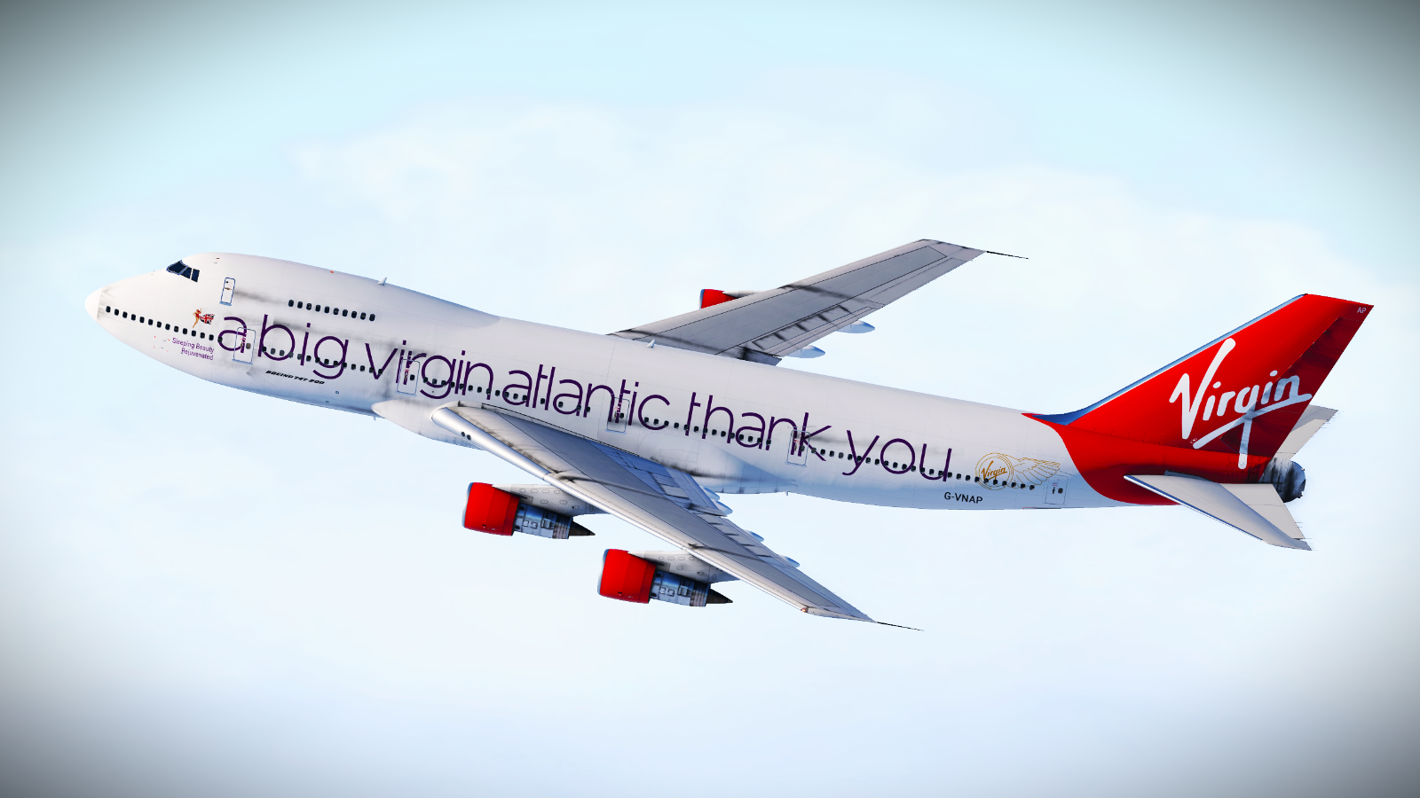 Felis 747 Classic Virgin Atlantic G-VNAP 'Sleeping Beauty Rejuvenated ...