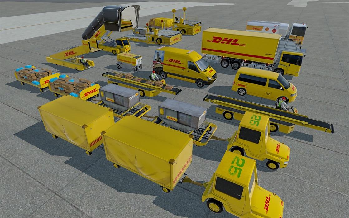 DHL Ground Service Vehicles - GHD Livery - X-Plane Ground Vehicles - X ...