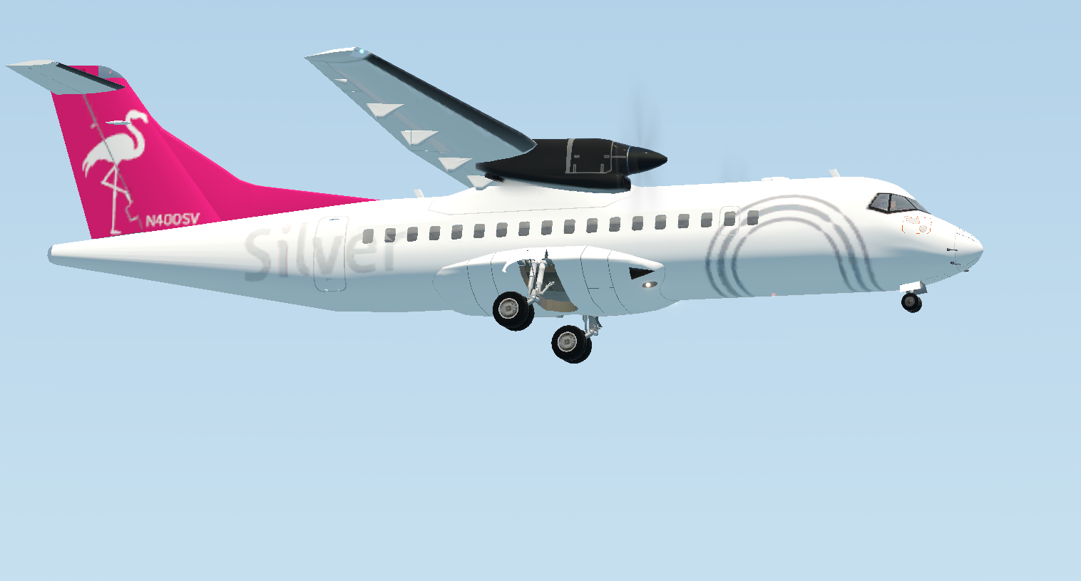 ATR 42-500 - Silver Airways N405SV (White Livery) - Aircraft Skins ...