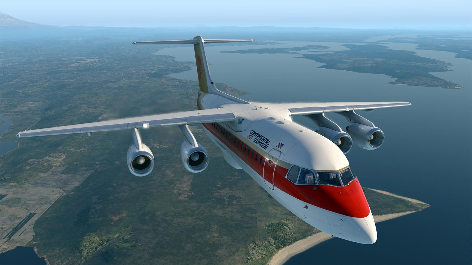 Continental Express (XV) - BAe 146-200 by JustFlight - Aircraft Skins ...