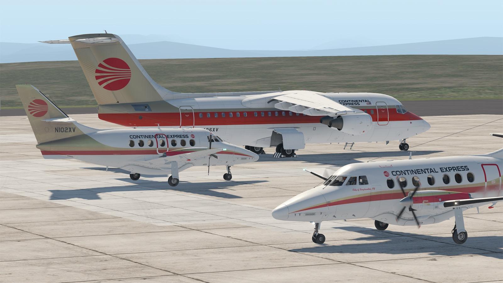 Continental Express (XV) - BAe 146-200 by JustFlight - Aircraft Skins ...