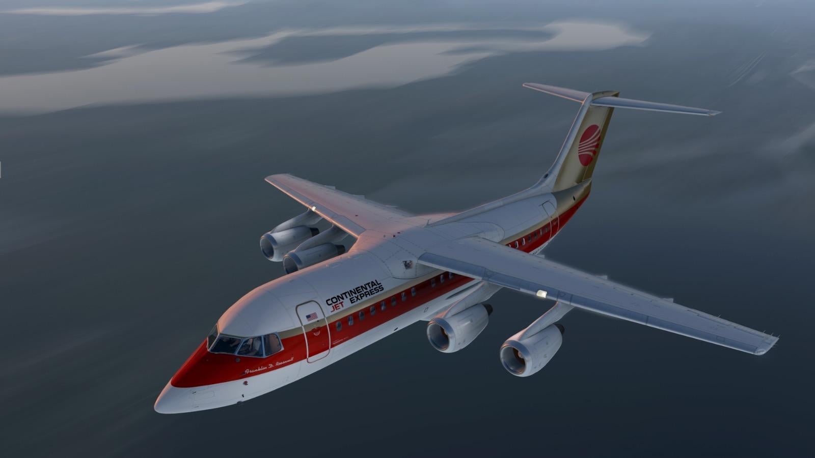 Continental Express (XV) - BAe 146-200 by JustFlight - Aircraft Skins ...
