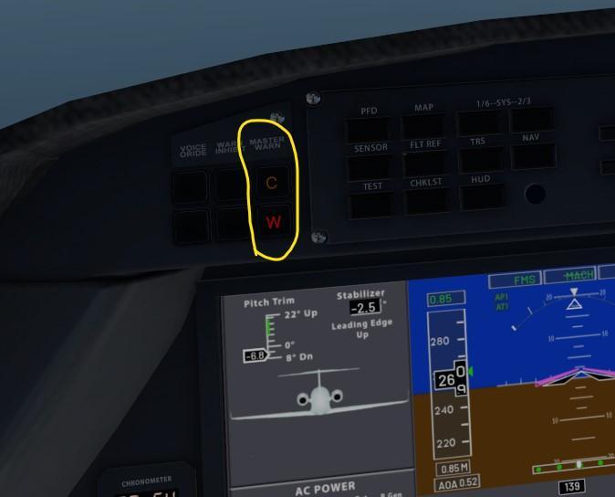 Master Warn - Quick question. - AKD Studio G550 - X-Plane.Org Forum