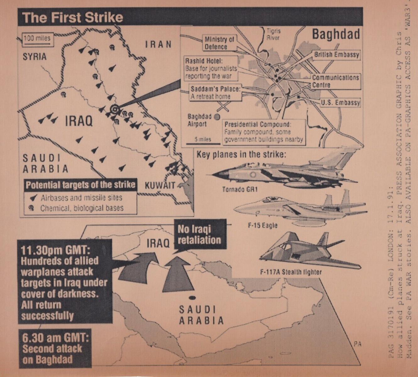 GEO REF GULF WAR 1991 MAPS FOR XTRIDENT TORNADO GR1 AND HARRIER ...